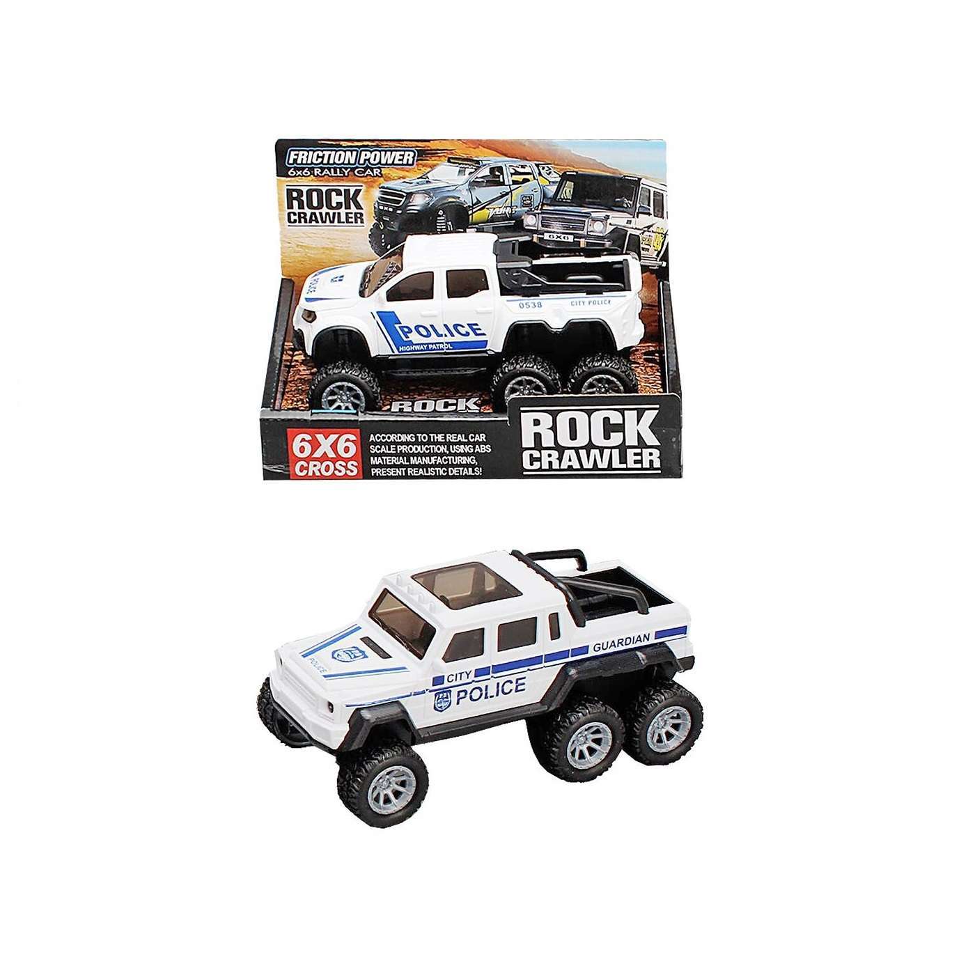 ΛΕΥΚΟ “POLICE CAR” 6x6 FRICTION - ΕΙΔΗ ΣΠΙΤΙΟΥ - ΔΩΡΑ - ΠΑΙΧΝΙΔΙΑ